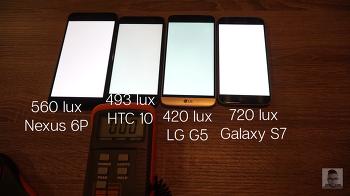 G5 S7 M10 6P 화면 밝기, 색감 비교 > 휴대폰포럼 | 딜바다닷컴