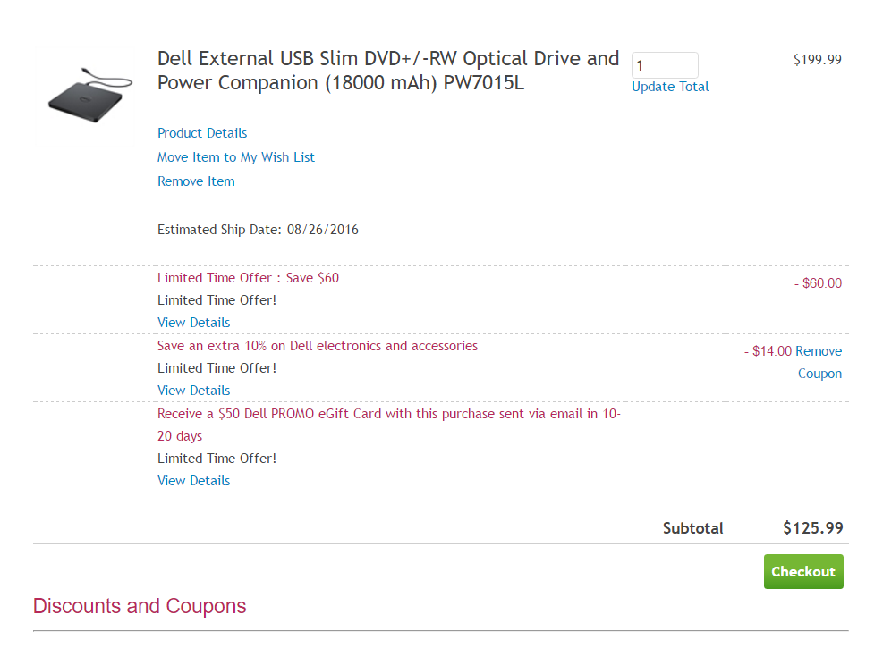 [Dell]Dell External USB Slim DVD+/-RW Optical Drive and Power Companion ...