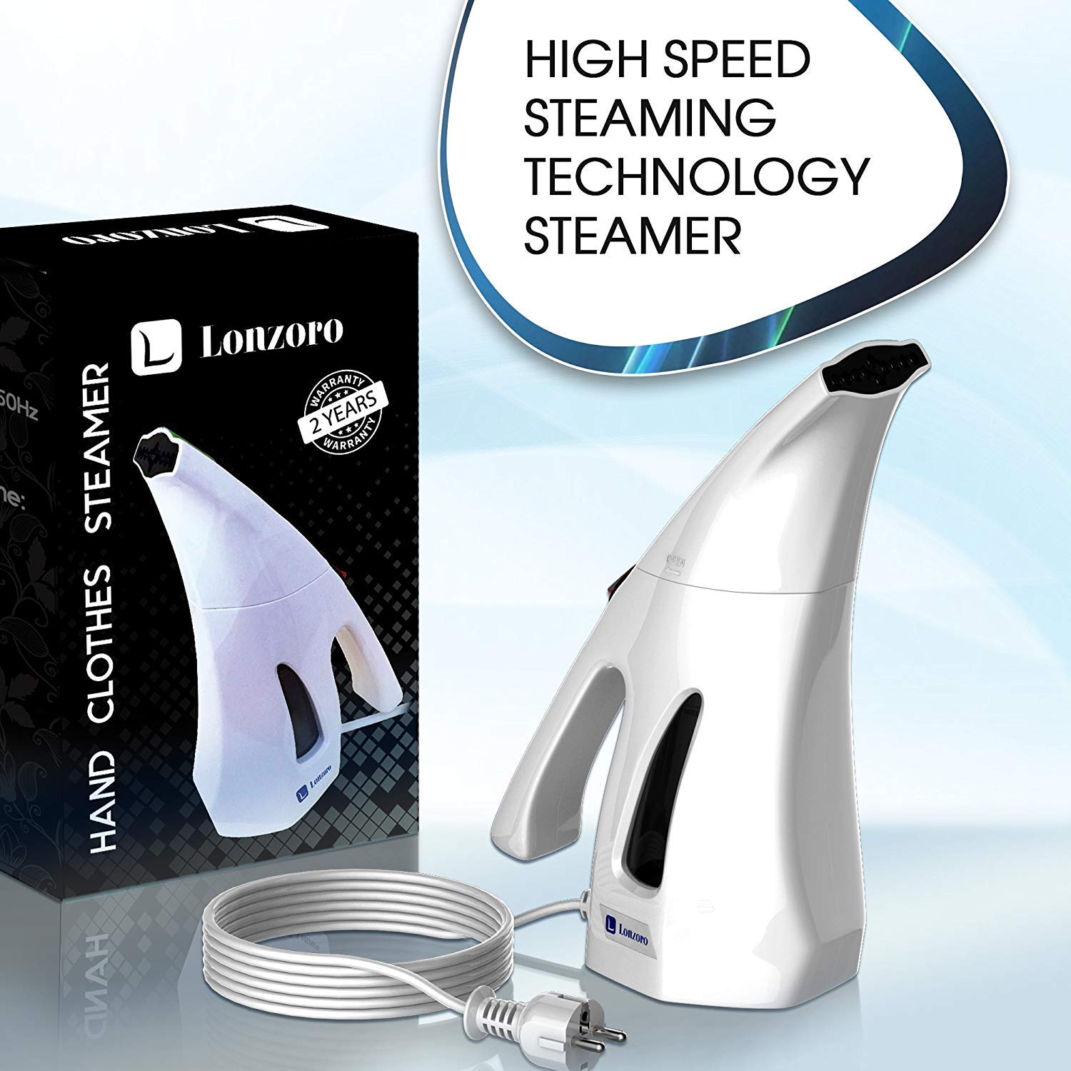 [amazon] Lonzoro Steamer For Clothes Updated Version Powerful Wrinkle ...