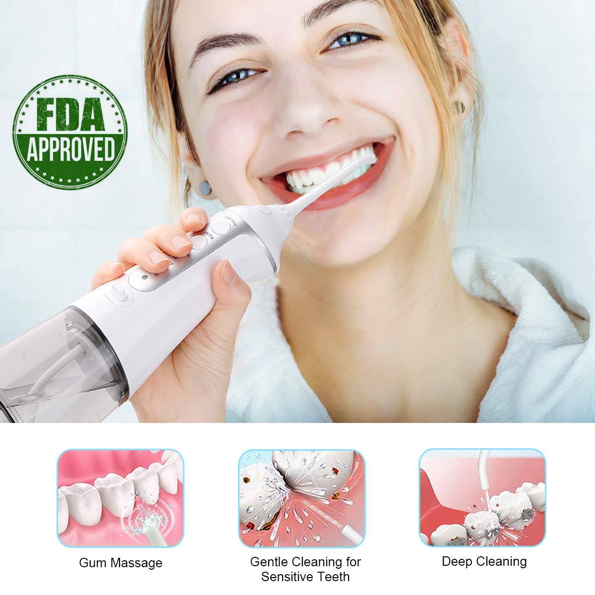 [amazon] Cordless Water Flosser, TOPOINT Portable Oral Irrigator ...