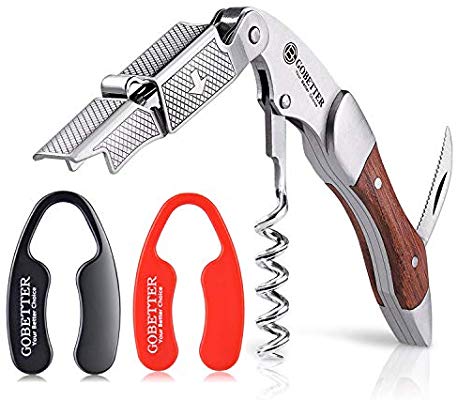 [amazon] GoBetter Wine Opener with 2 Separate Wine Foil Cutters (Black ...