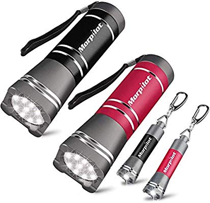 [amazon] Morpilot Small Flashlight, Mini Keychain Flashlight 4-Pack ...