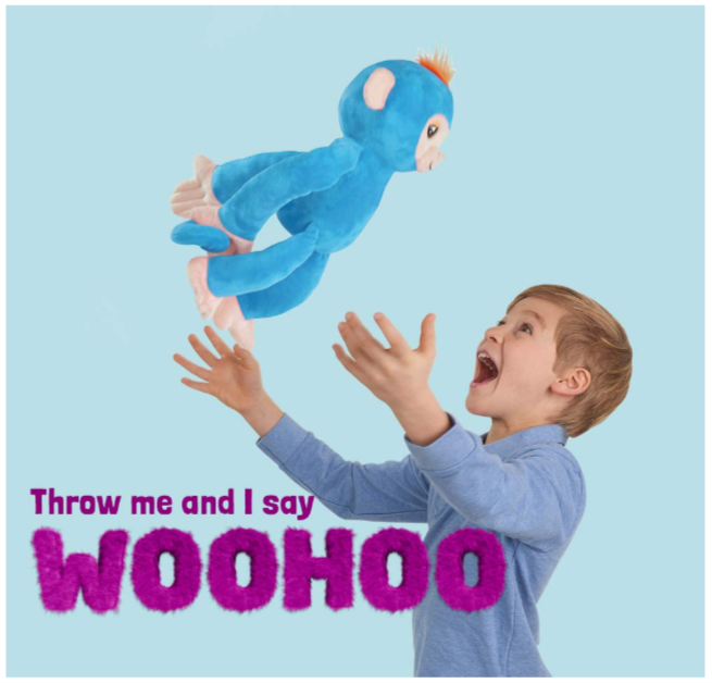 [Amazon] Fingerlings HUGS - Boris (Blue) - Advanced Interactive Plush ...